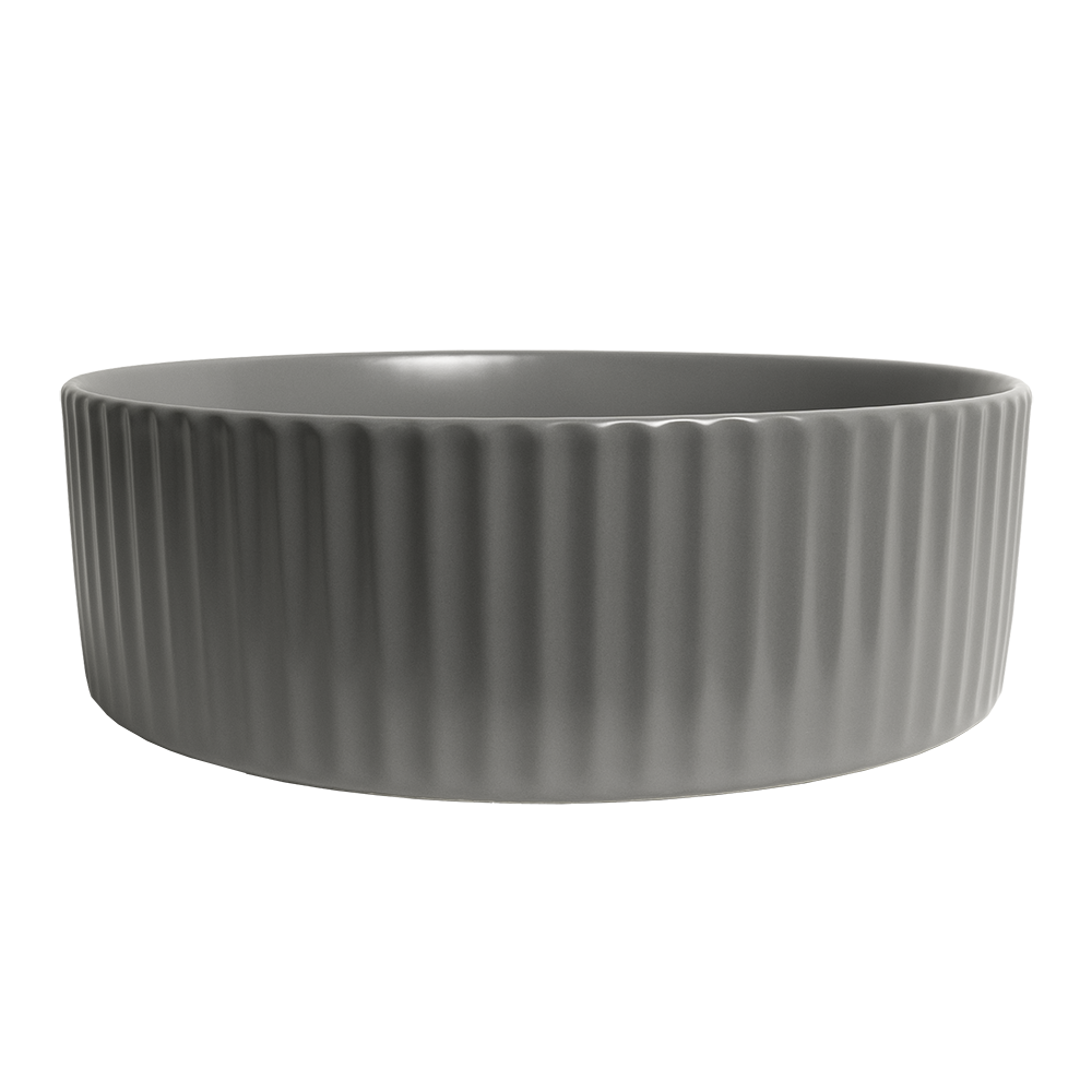 Alma Camilla Fluted Matte Grey Basin – Alma Sinks