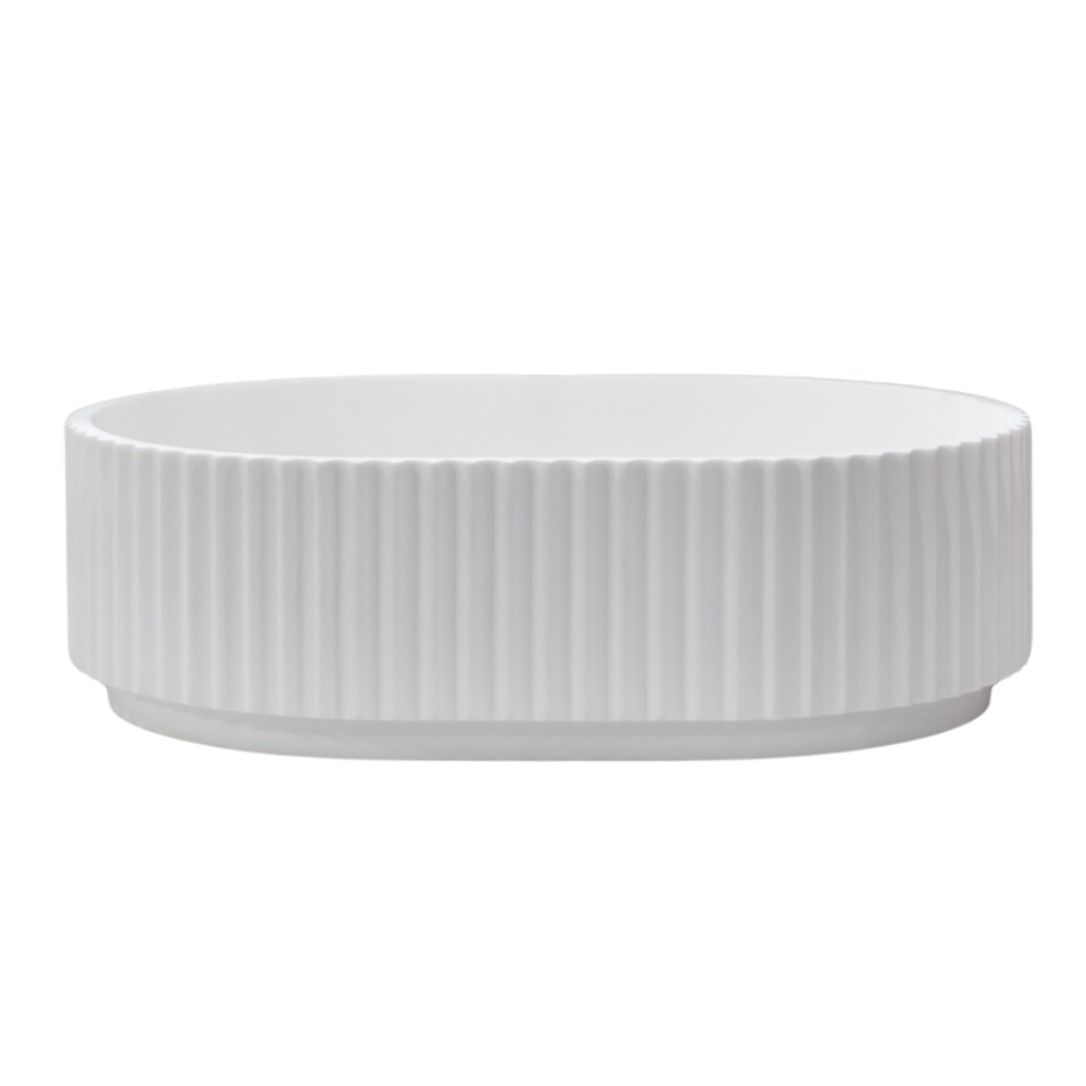 Holly Matte White Fluted Pill Basin – Alma Sinks