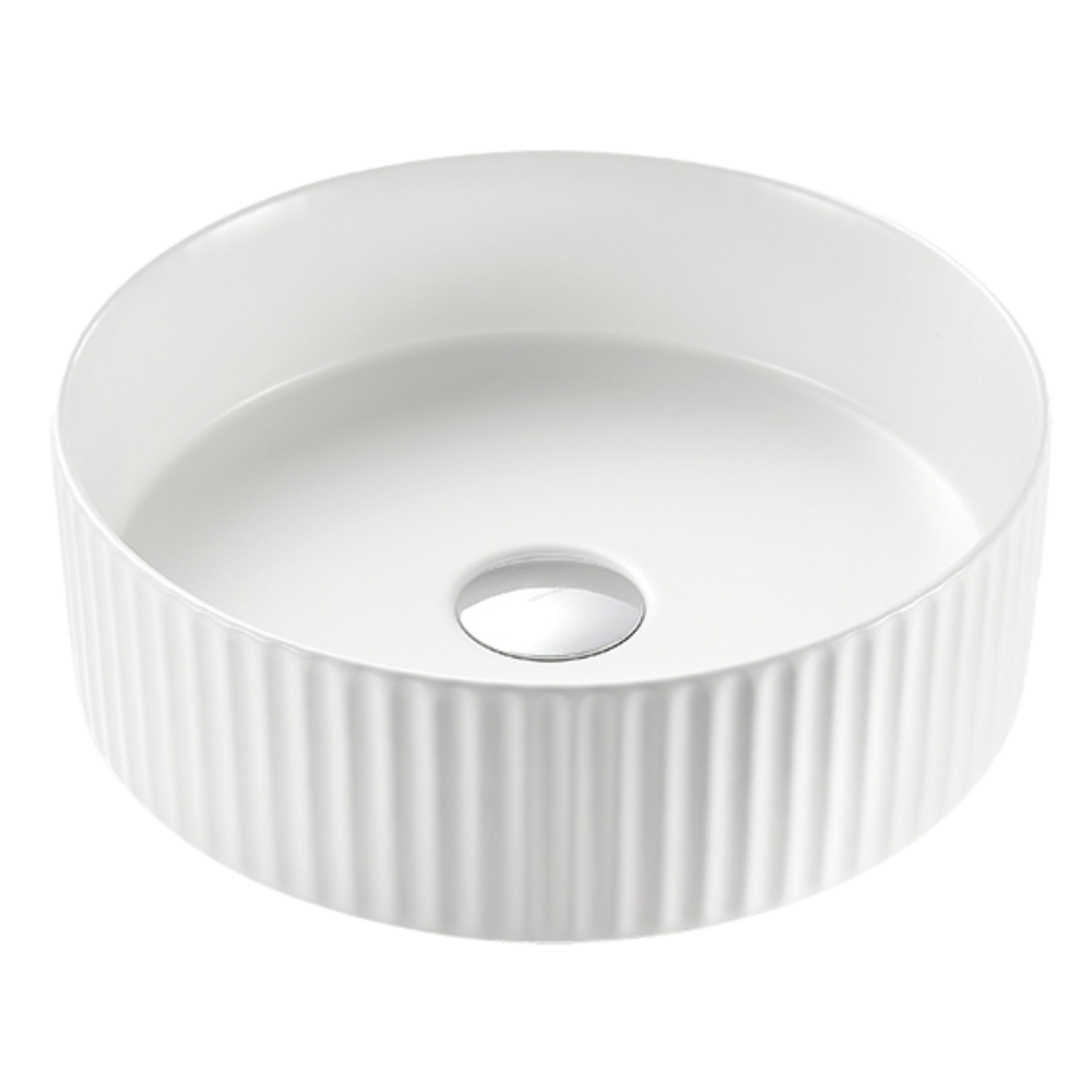 Cassie Gloss White Fluted Basin – Alma Sinks