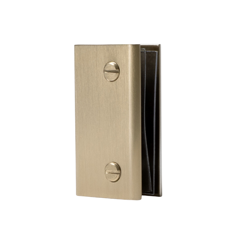 Alma Brina Shower Glass Clamp Brushed Brass Gold – Alma Sinks