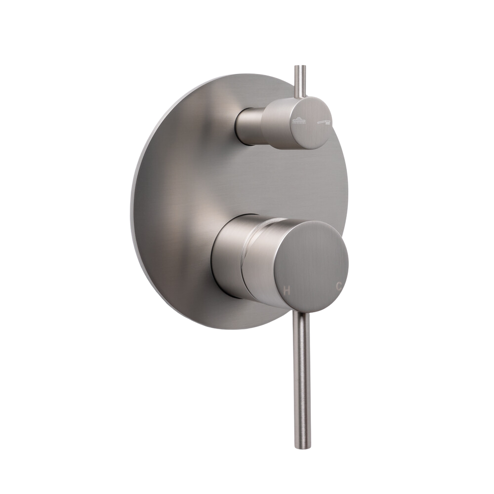 Alma Mira Brushed Nickel Wall Mixer Divertor Plate – Alma Sinks