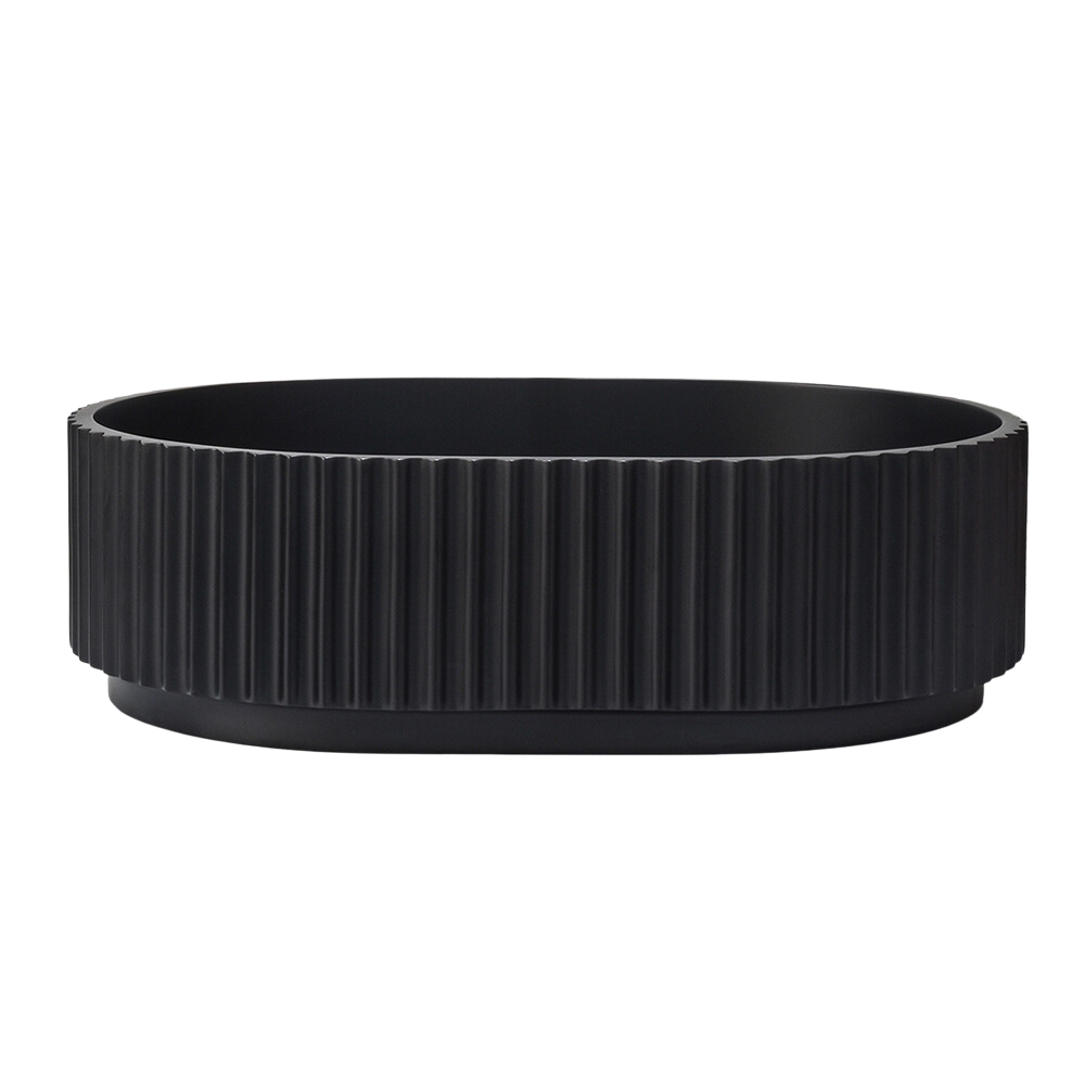 Holly Matte Black Fluted Pill Basin – Alma Sinks