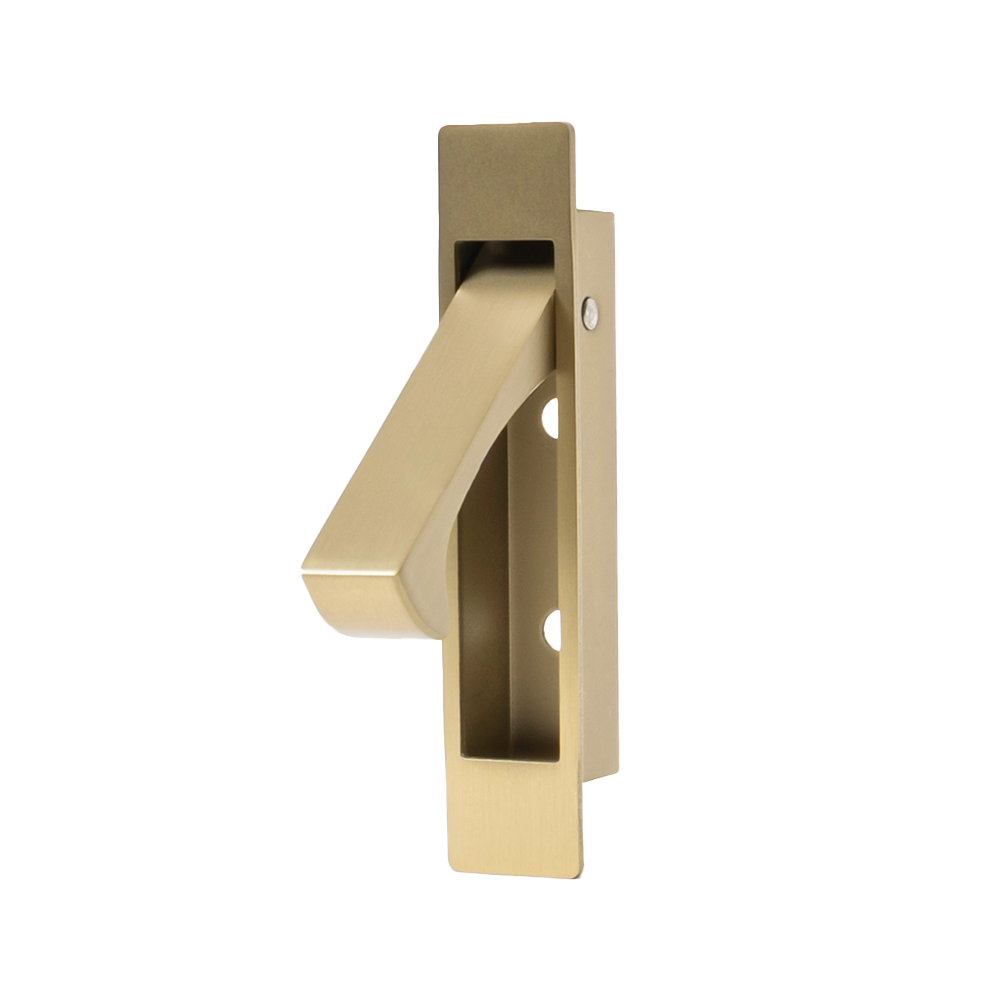 Alma Hazel Concealed Hook Pull Handle Brushed Brass Gold – Alma Sinks