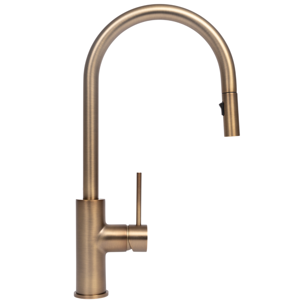 Alma Mira Brushed Vintage Antique Brass Pull Out Mixer – Alma Sinks