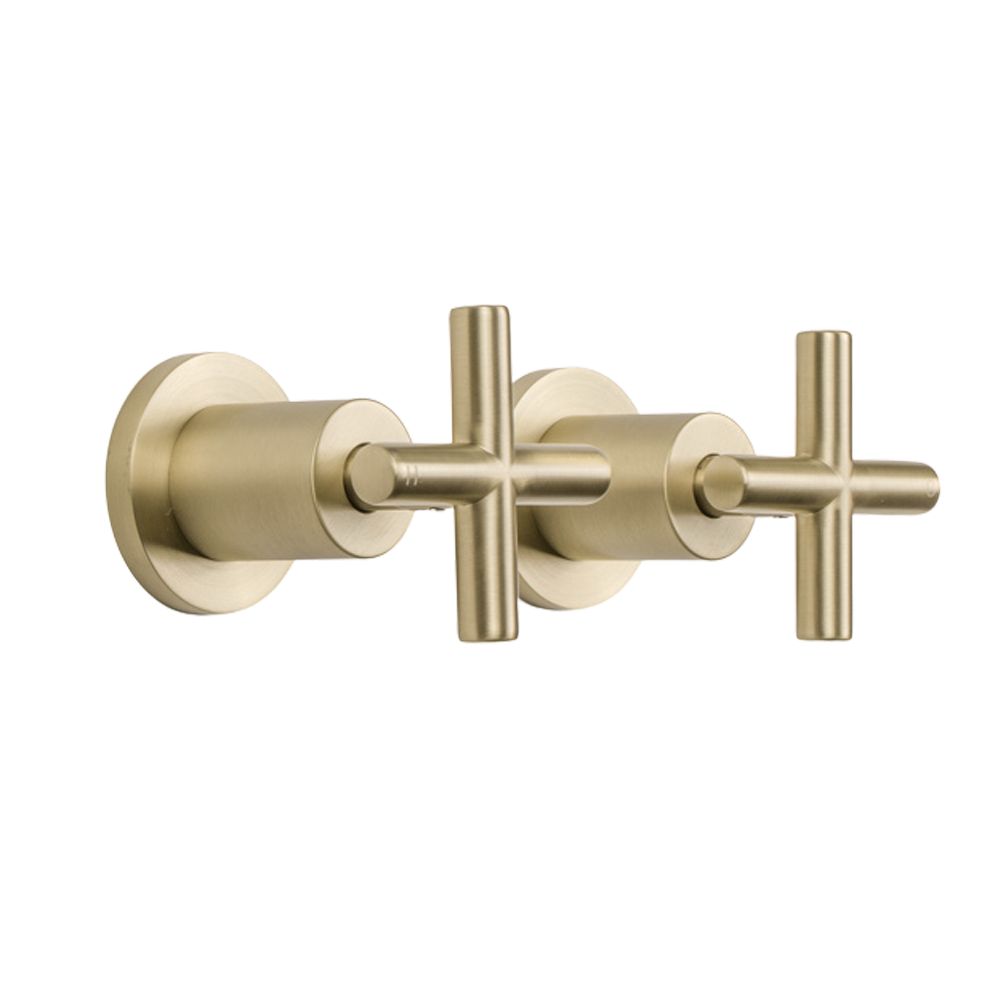 Alma Cora Brushed Brass Gold Cross Tap Handles – Alma Sinks