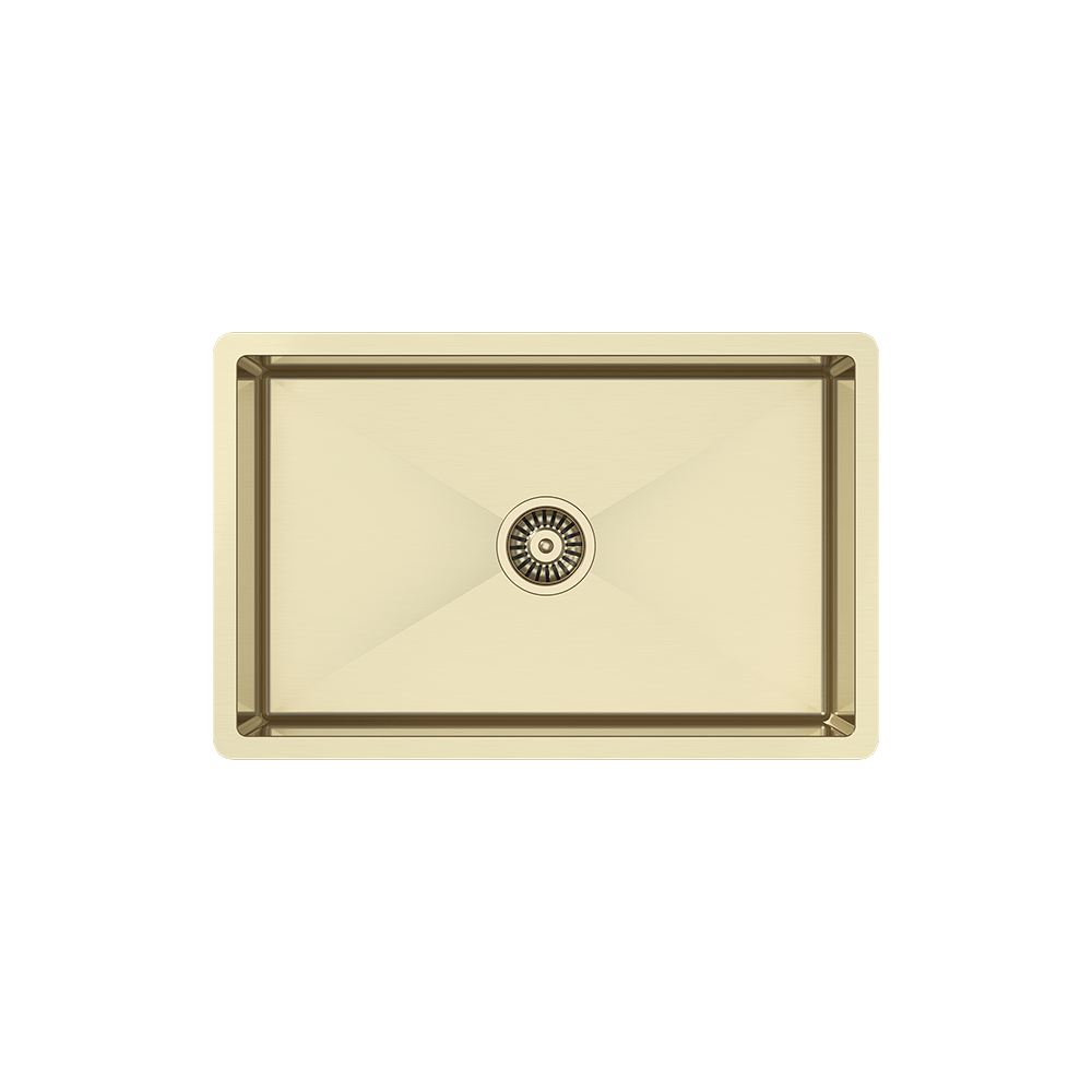 Alma Brushed Brass Gold Avisa 700x450 Large Single Bowl Sink – Alma Sinks